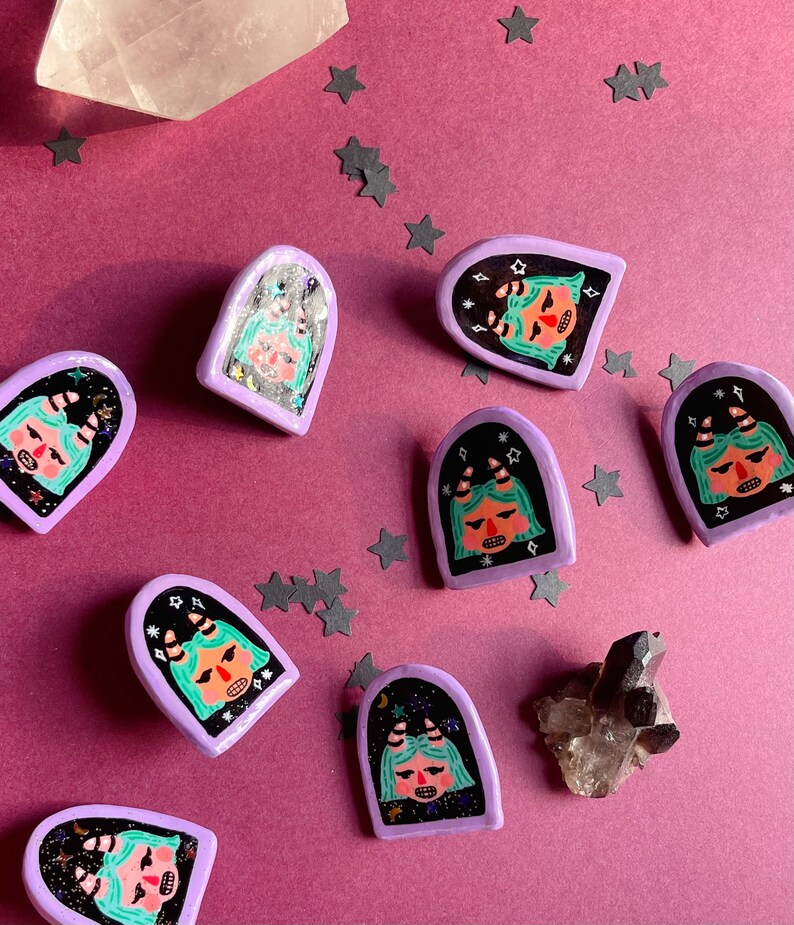 Diablita Clay Pin Handmade Pin Cute Handmade Pin Folk Art - Etsy