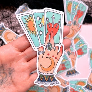 Tarot Cards Sticker, Vinyl Sticker, Matte Tarot Sticker, Mystic Sticker ...