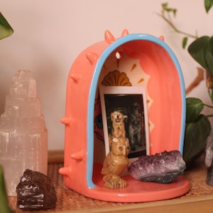 The Milagros Shrine, Handmade Clay Shrine, Hand Painted Mini Shrine ...