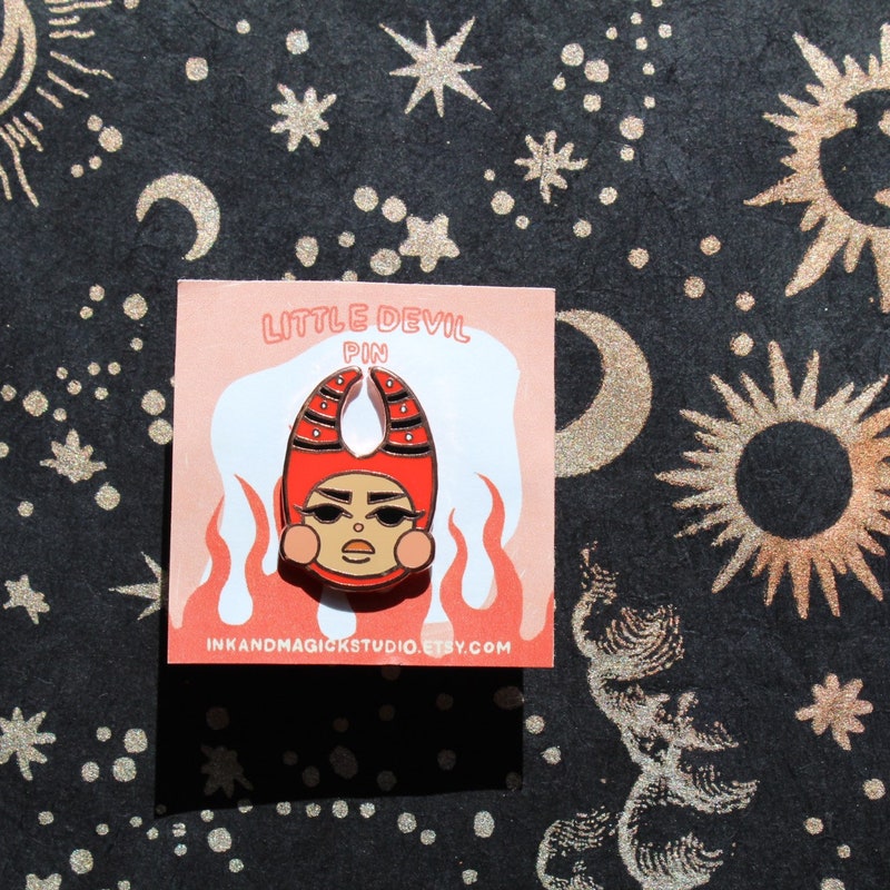 Devil Pin - Etsy
