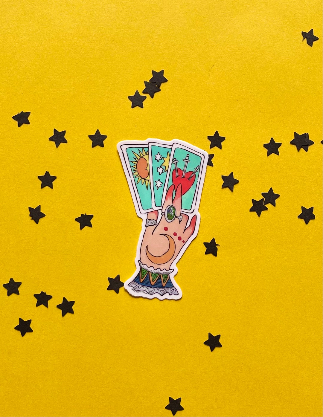 Tarot Cards Sticker, Vinyl Sticker, Matte Tarot Sticker, Mystic Sticker ...