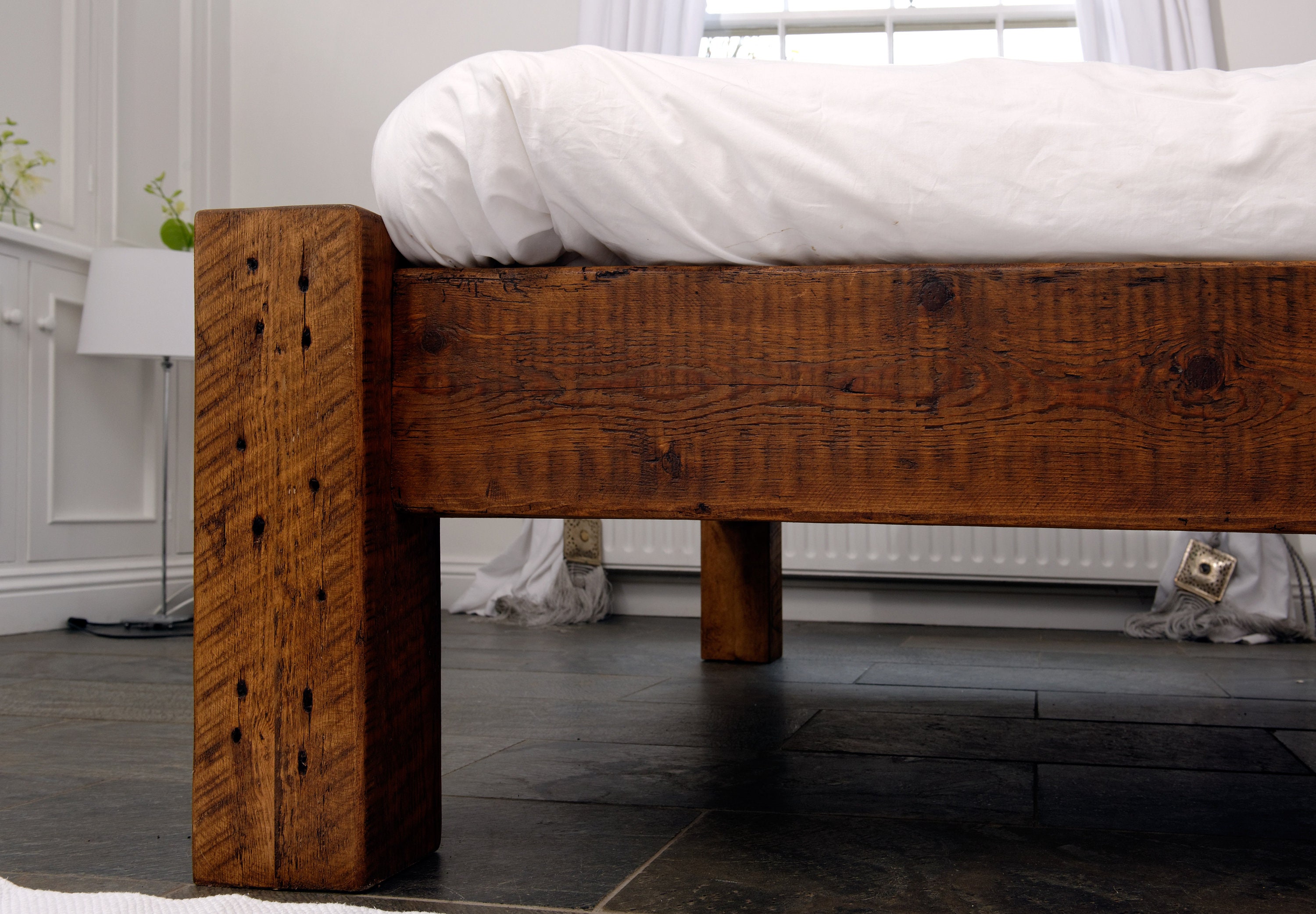 Reclaimed Wood Rafter Loft Bed Farmhouse Style - Etsy