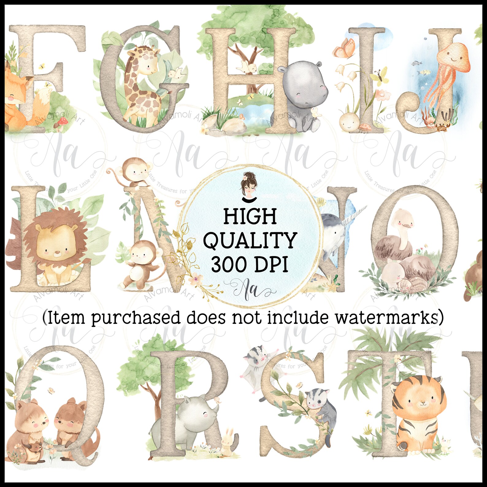 Animal Abcs Alphabet Print Kids Alpha Letters Wall Art - Etsy