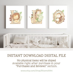 LEO, Leo Name Print, Leo Nursery Art Print, Leo Initials Prints, Safari ...