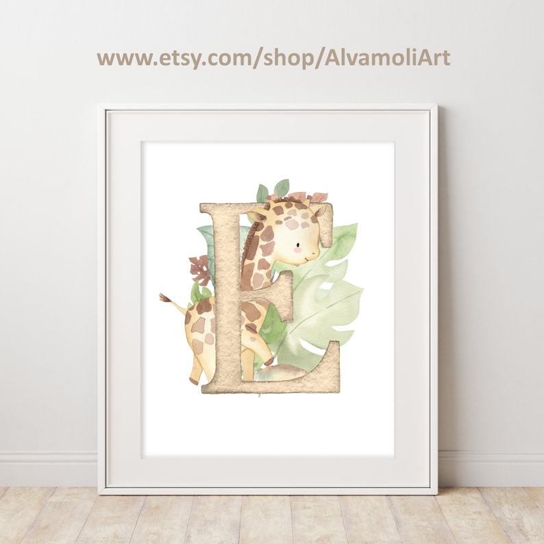 LEO, Leo Name Print, Leo Nursery Art Print, Leo Initials Prints, Safari ...