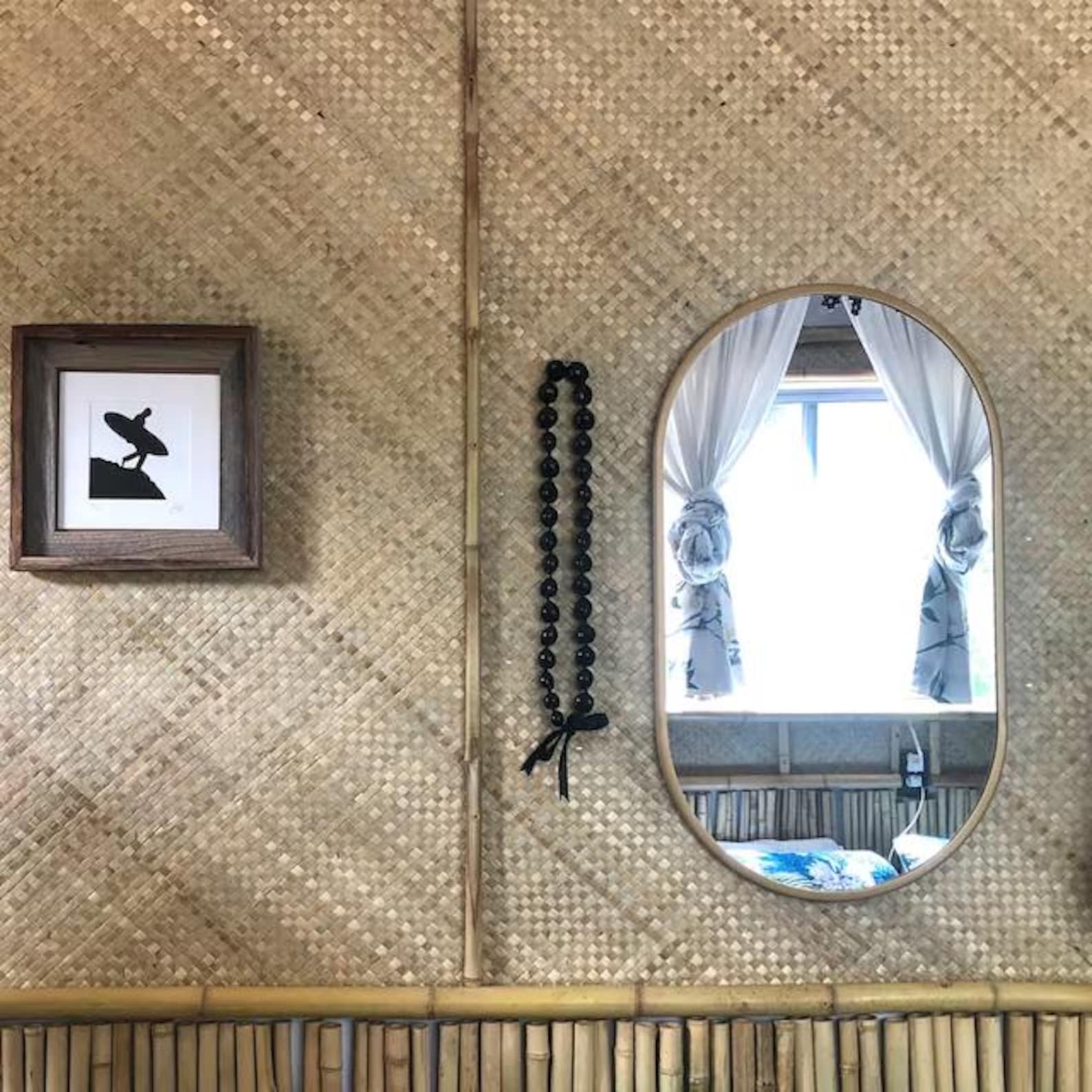 1- 4 Ft X 8 Ft Lauhala Weave Matting Roll Wall Covering Thatch Tiki Bar ...