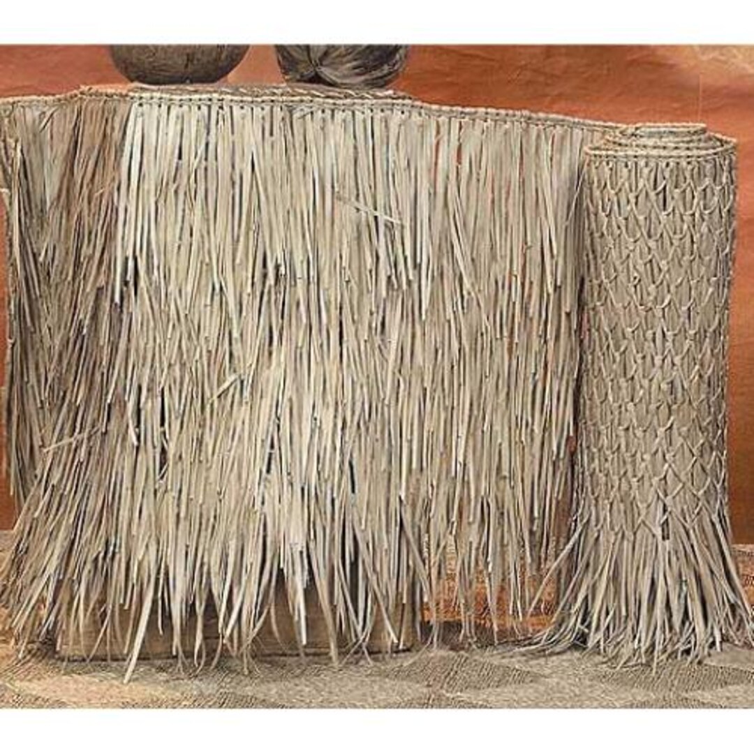 36"x 8 Ft Mexican Palm Thatch Runner Roll, Thatch Grass Panel, Tiki ...