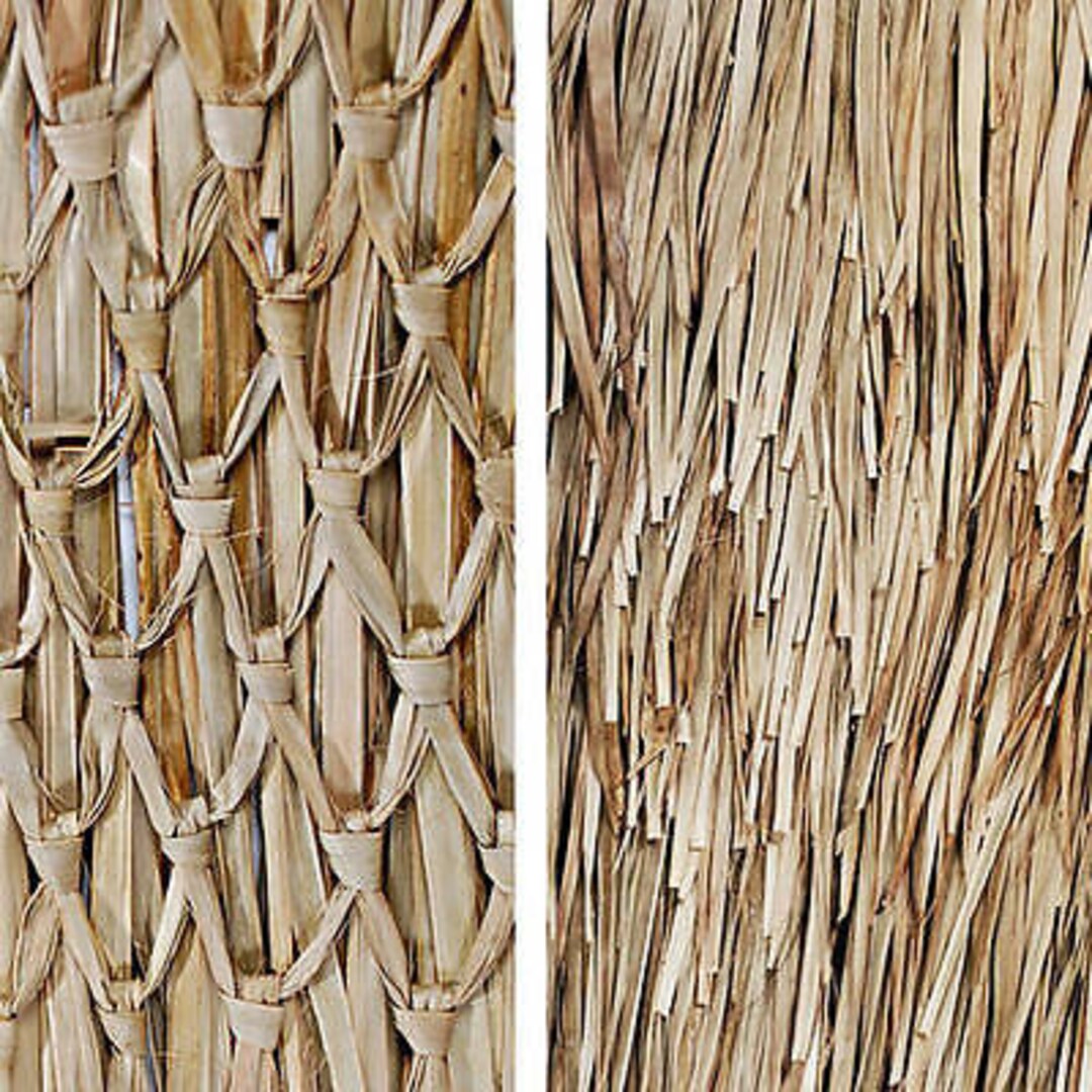 One- 55" X 8' Thatch Panel Mexican Palm Tiki Bar Roof Pool Cabana Hut ...