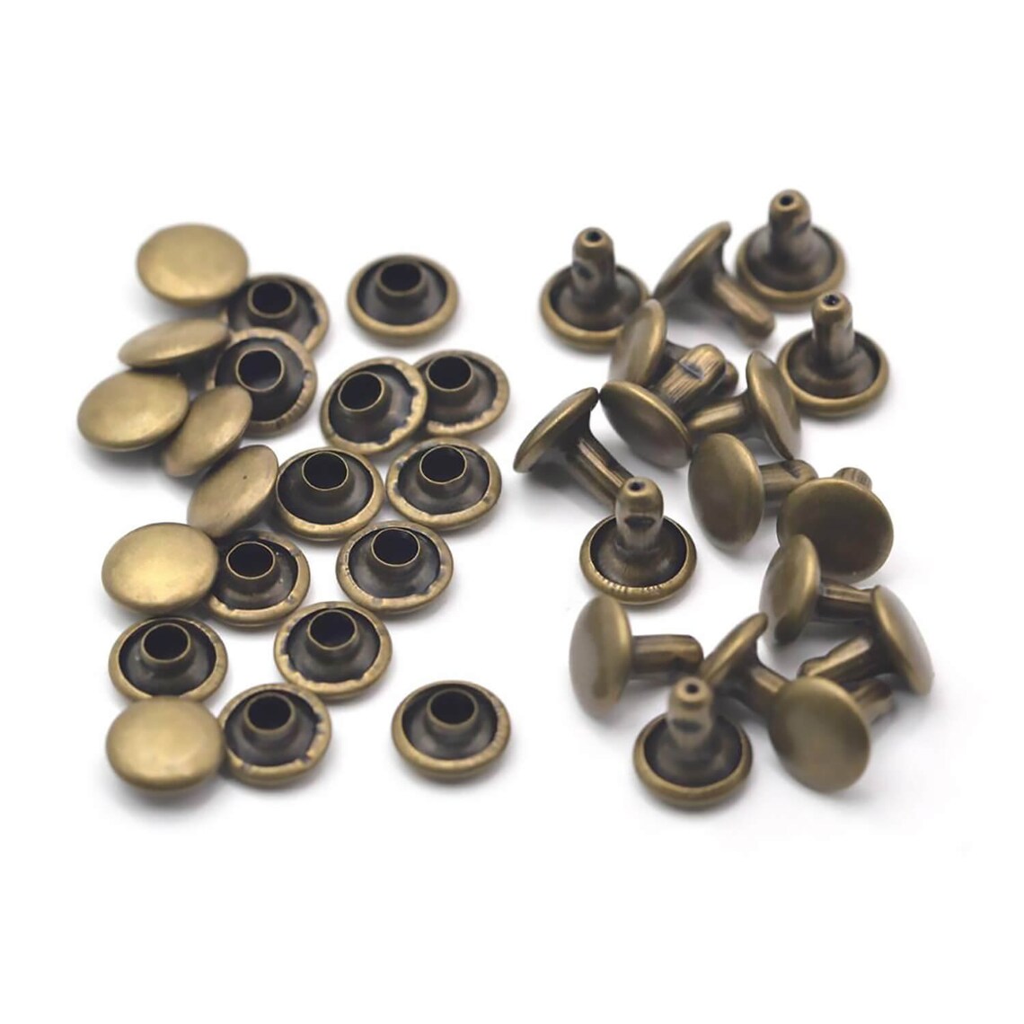 100sets Brass Material Double Cap Rivets Studs for - Etsy