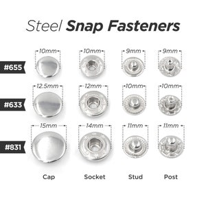 Hand Press Die for Metal Snap Fasteners Setting Tools for Press Studs ...