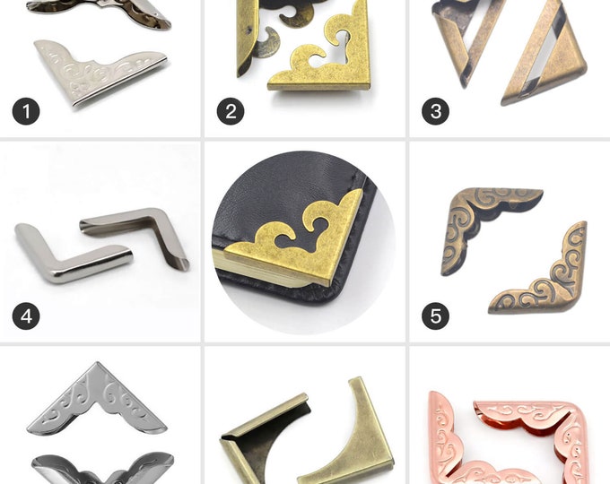 Metal Book Corner Collar Corner for DIY Book Binding Craft Tool in Gold ...
