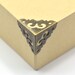20pcs Bronze Wooden Box Corner Case Corner Protector Flower Pattern ...
