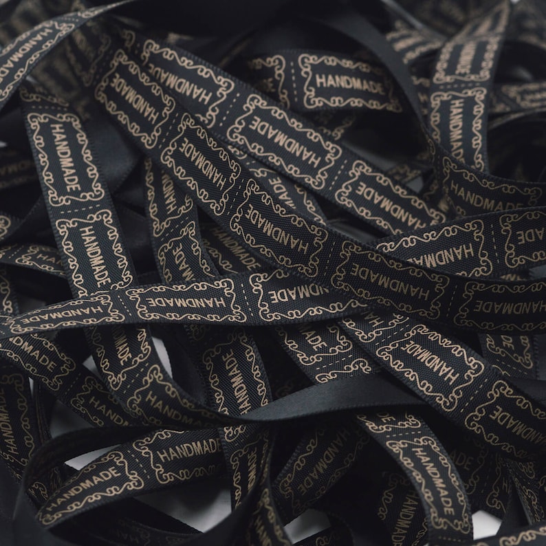 6 Yards handmade Label Ribbons for Handmade Items DIY Crafts | Etsy