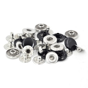 50sets Multi-size/color Metal Snap Fasteners Press Studs Snaps Button ...