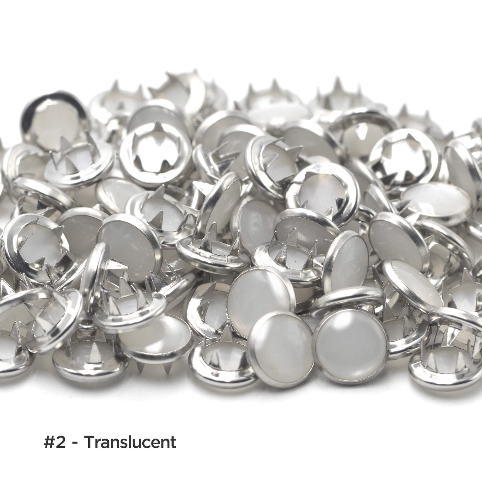 50sets Acrylic Pearl Snap Fasteners Prong Ring Snaps Press Studs Snap ...