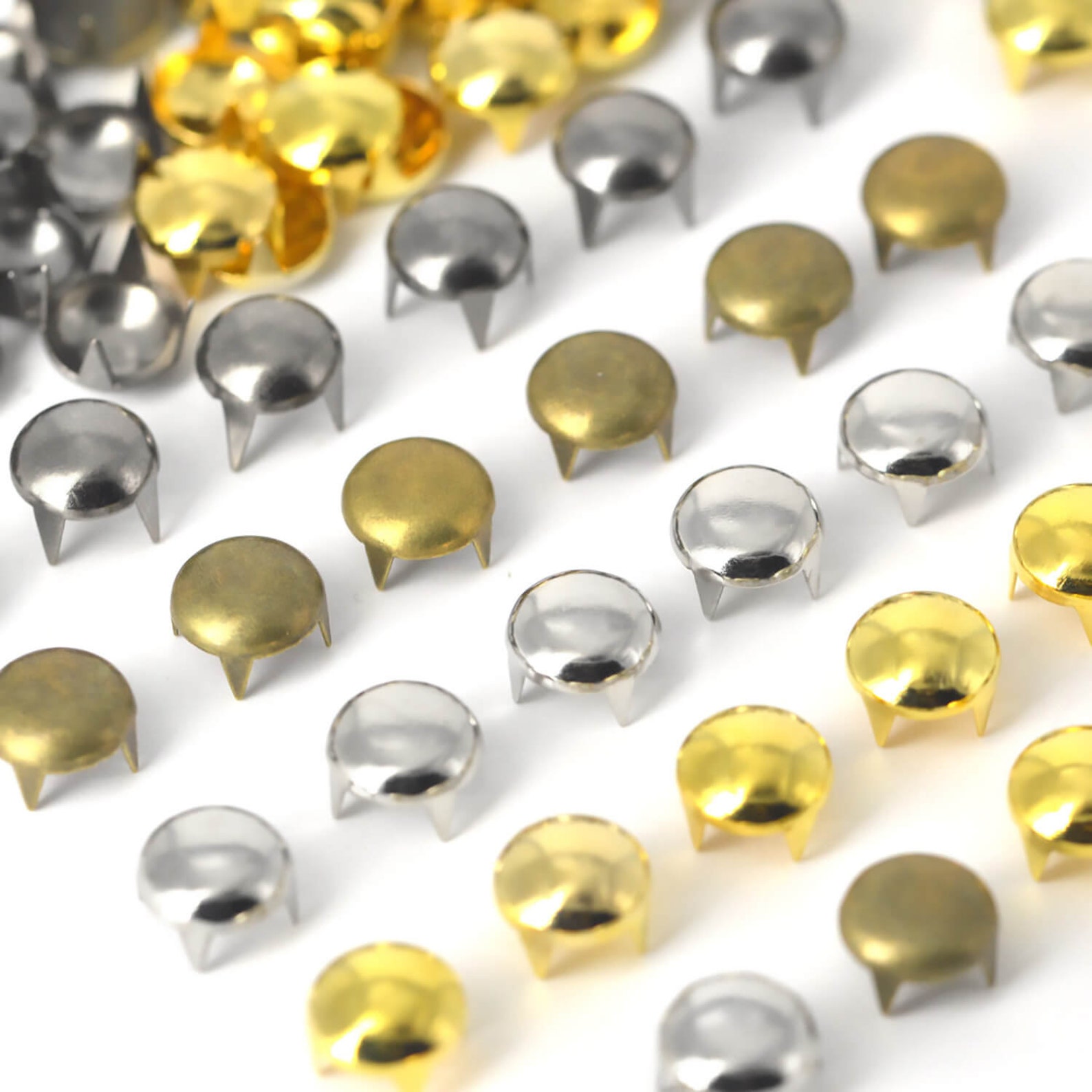 100pcs Half Round Dome Studs Claw Rivets for Handmade Leather - Etsy