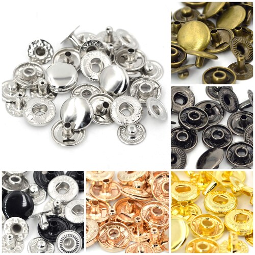 50sets Metal Snap Fasteners Press Studs Snap Buttons Poppers - Etsy