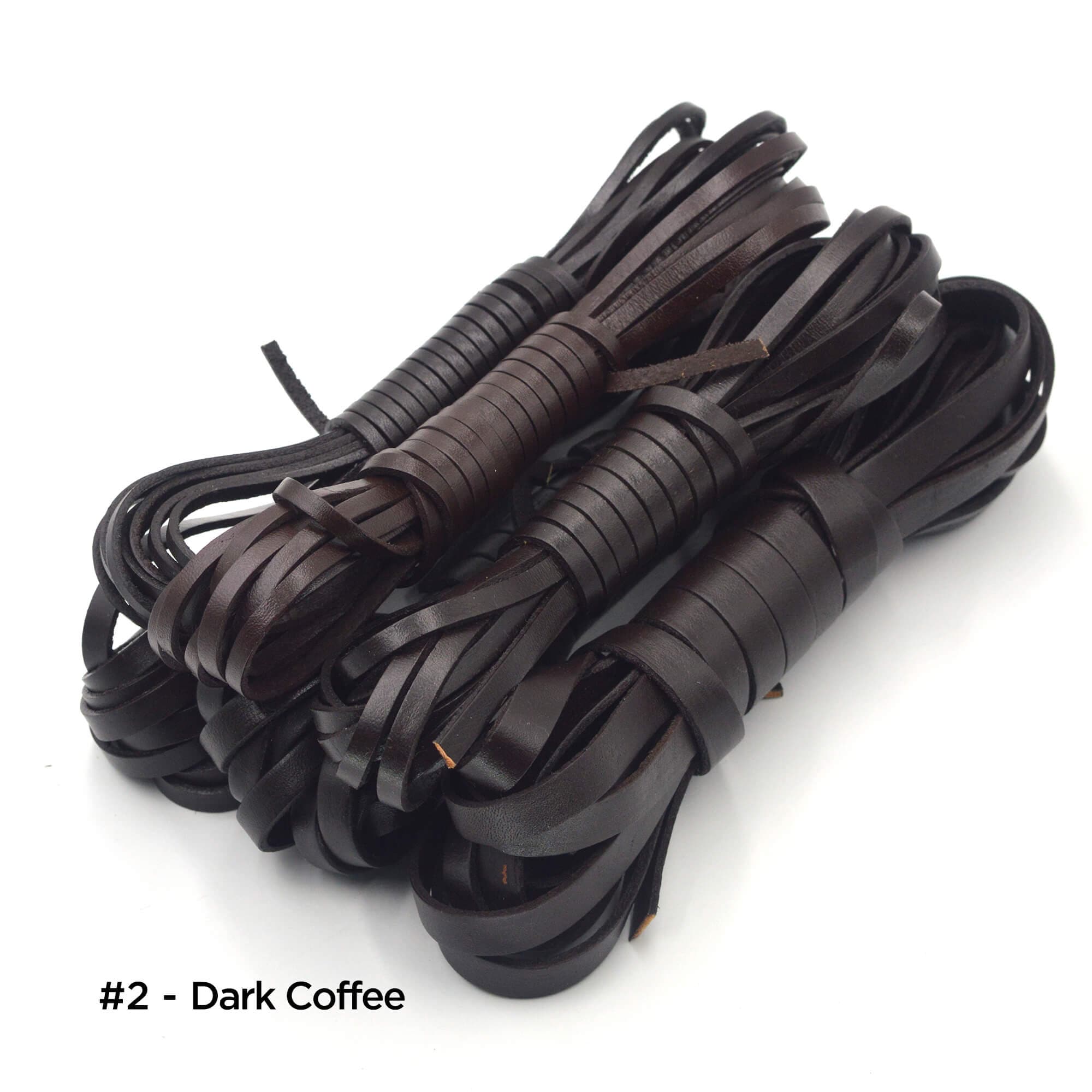 2 Yards Genuine Leather Cord Rope Flat Leather Lace for Leather Crafts ...