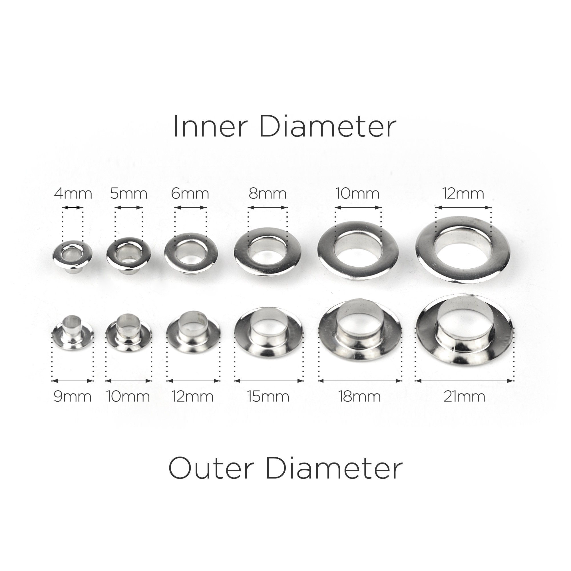 Flat Flange Grommets Eyelets With Washers Fit Leather Craft | Etsy