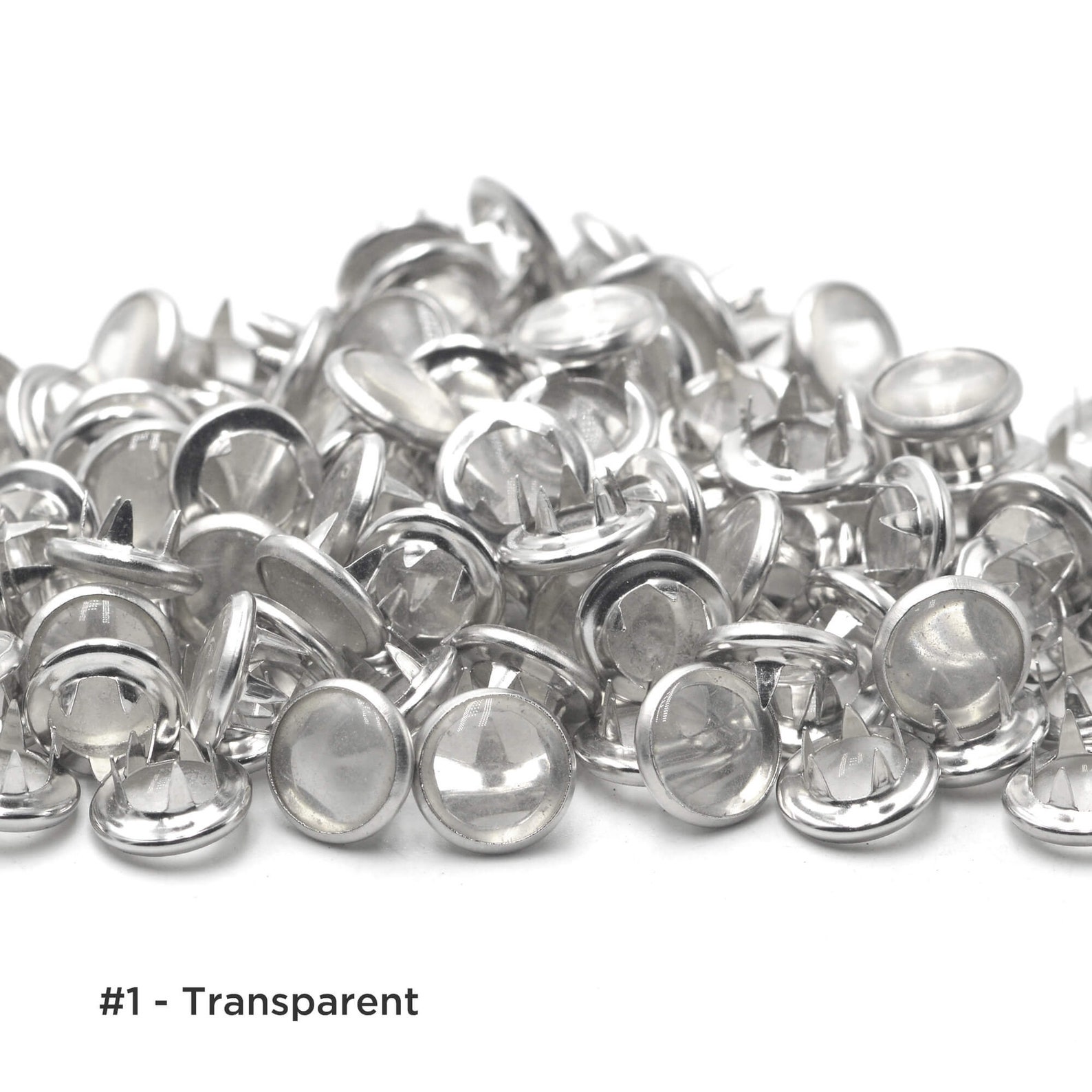 50sets Acrylic Pearl Snap Fasteners Prong Ring Snaps Press Studs Snap ...