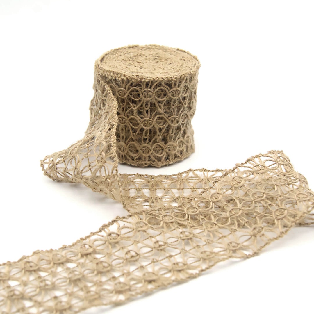 2m Natural Jute Ribbon Craft Gifts Wrap Rustic Burlap Fabric Ribbon ...