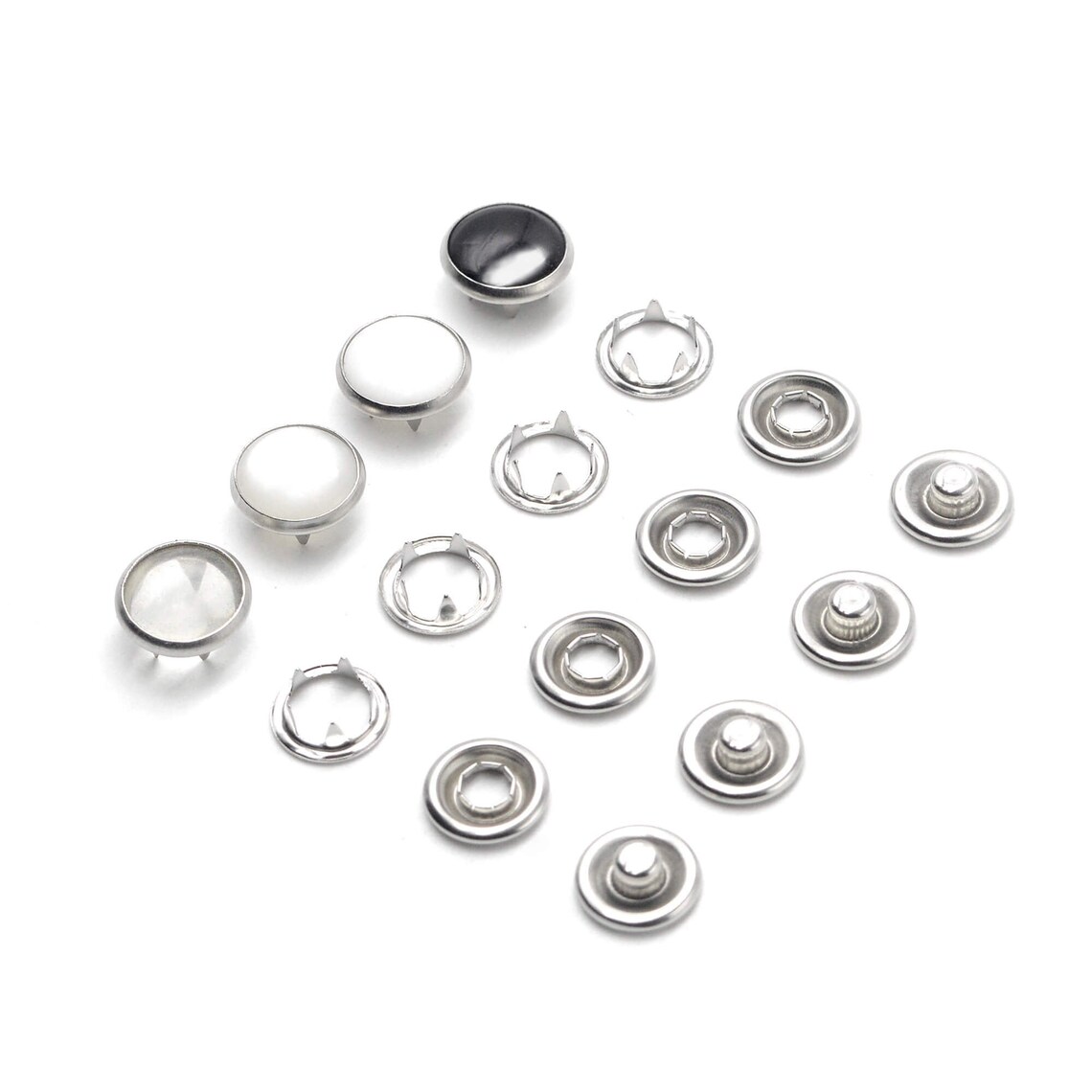50sets Acrylic Pearl Snap Fasteners Prong Ring Snaps Press - Etsy