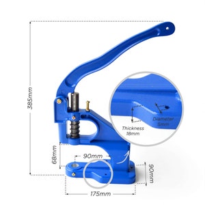Hand Press for Double Cap Rivets, Eyelets Grommets, Rhinestone Rivets ...