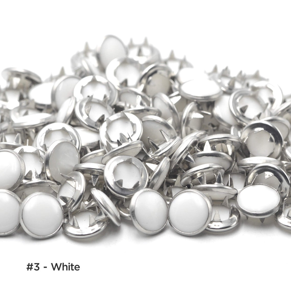 50sets Acrylic Pearl Snap Fasteners Prong Ring Snaps Press - Etsy