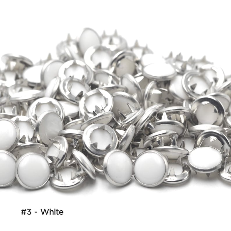 50sets Acrylic Pearl Snap Fasteners Prong Ring Snaps Press - Etsy