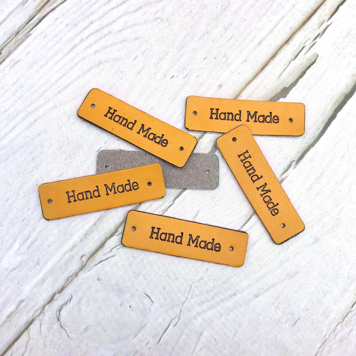 Brown "hand Made" PU Labels for Handmade Items Artificial PU Leather ...