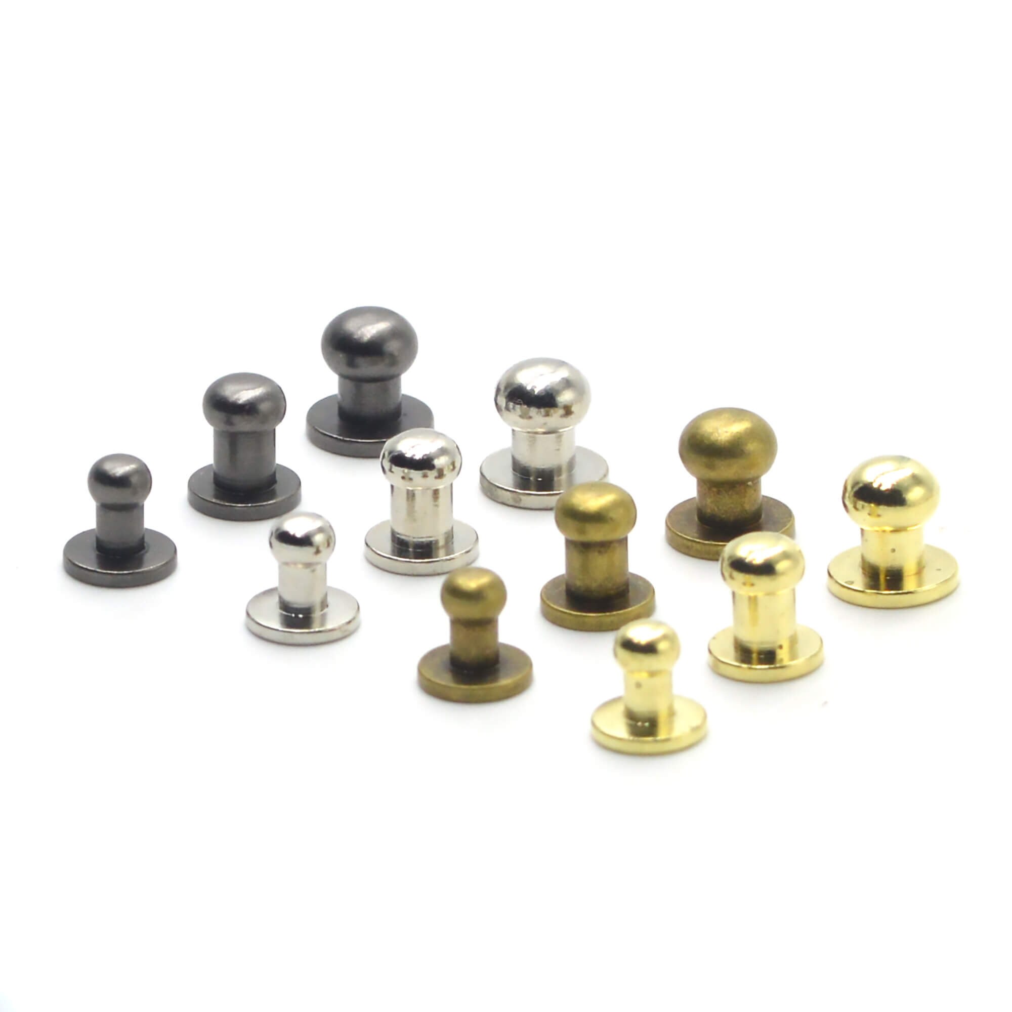 20sets Brass Round Head Studs Nipple Rivets Button Screw Back | Etsy