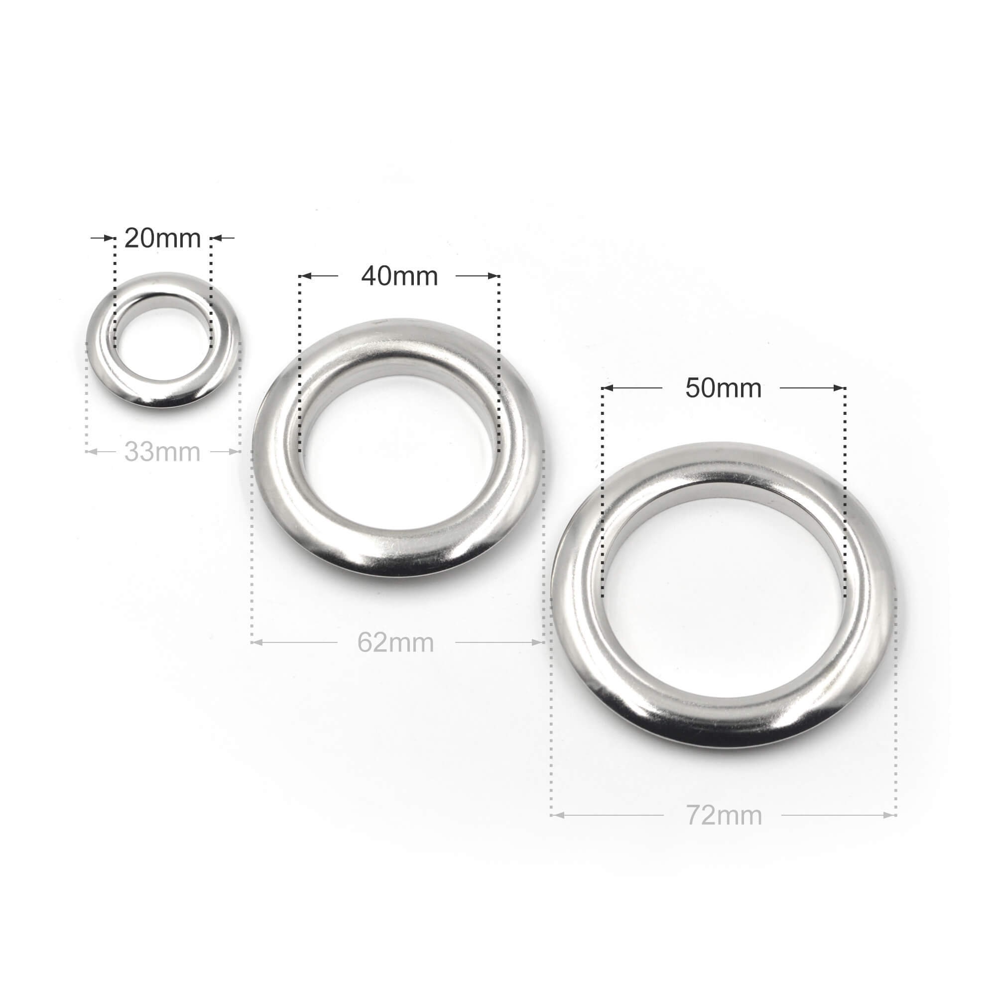 Brass Material Silver Eyelets Grommet With Washer Fit Leather Craft Bag ...