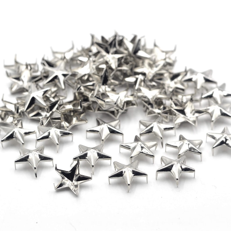 100pcs Punk Star-shaped Studs Nail-heads Punk Spikes Decoration Rivet ...