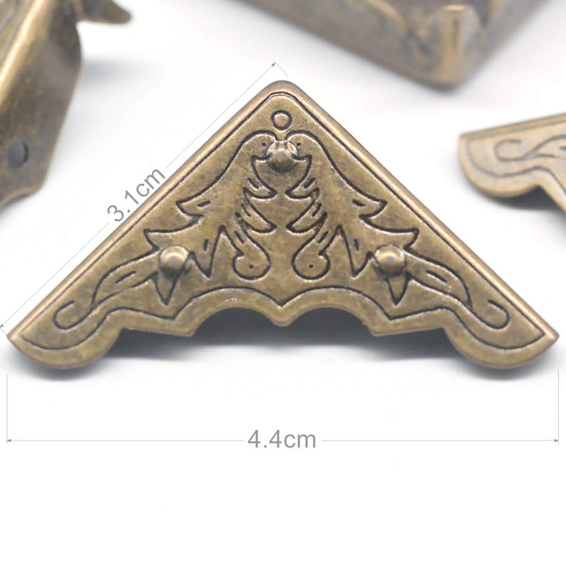 10pcs Bronze Wooden Box Table Corner Case Corner Protector Phoenix ...