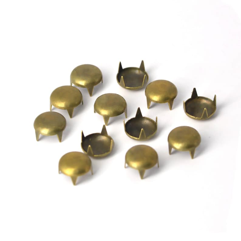 100pcs Half Round Dome Studs Claw Rivets for Handmade Leather - Etsy