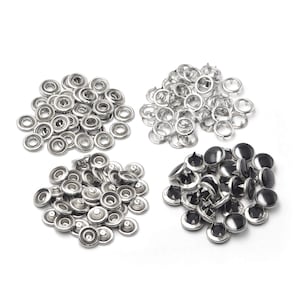 50sets Acrylic Pearl Snap Fasteners Prong Ring Snaps Press Studs Snap ...
