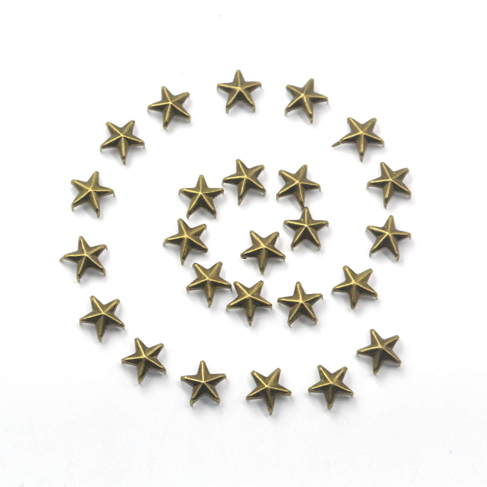 100pcs Punk Star-shaped Studs Nail-heads Punk Spikes Decoration Rivet ...