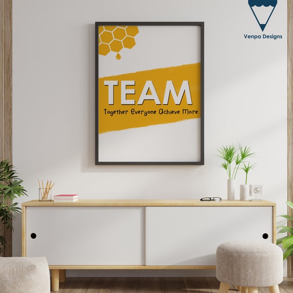 Together Everyone Achieves More Art - Etsy