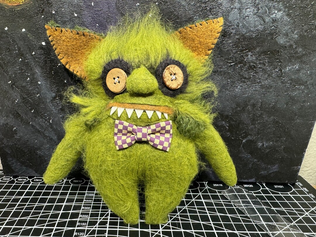OOAK Handmade Artist/art Big Green Monster Doll goblin/troll/cryptid ...