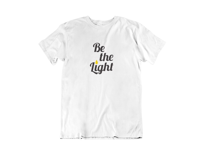 BE THE LIGHT T Shirt Blue T Shirt Men Christian T Shirt for - Etsy
