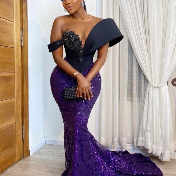 Purple Lace Dress - Etsy