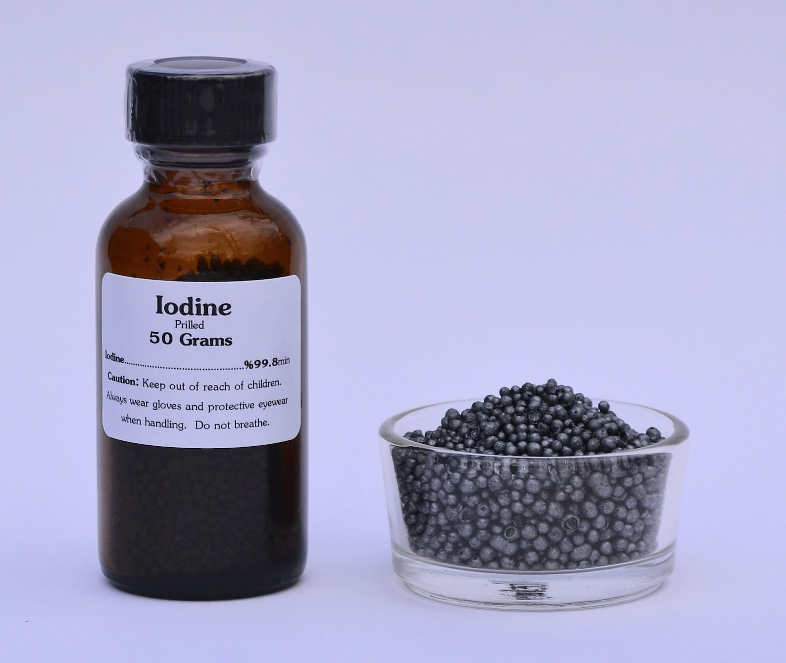 50 Grams Pure ACS/USP Grade Elemental Iodine Prilled Prills Crystals 99 ...