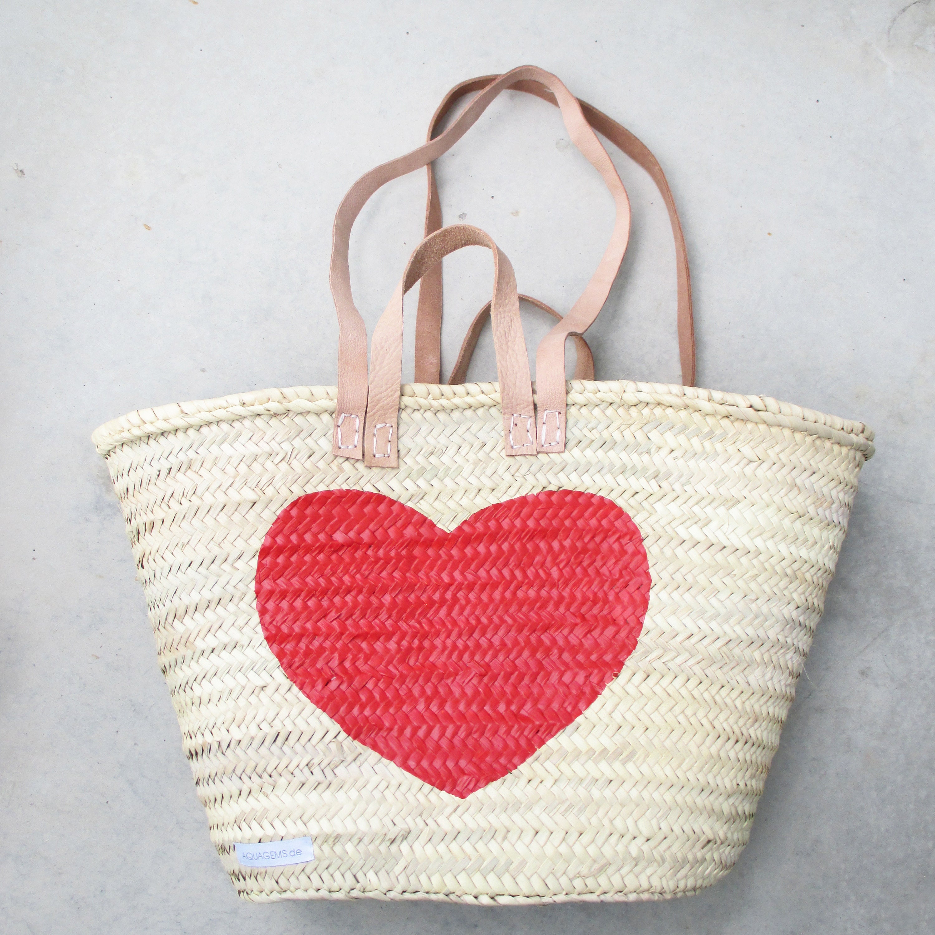 Herz Korb Tasche Ibiza Strand Einkaufs Nachhaltig Pink | Etsy