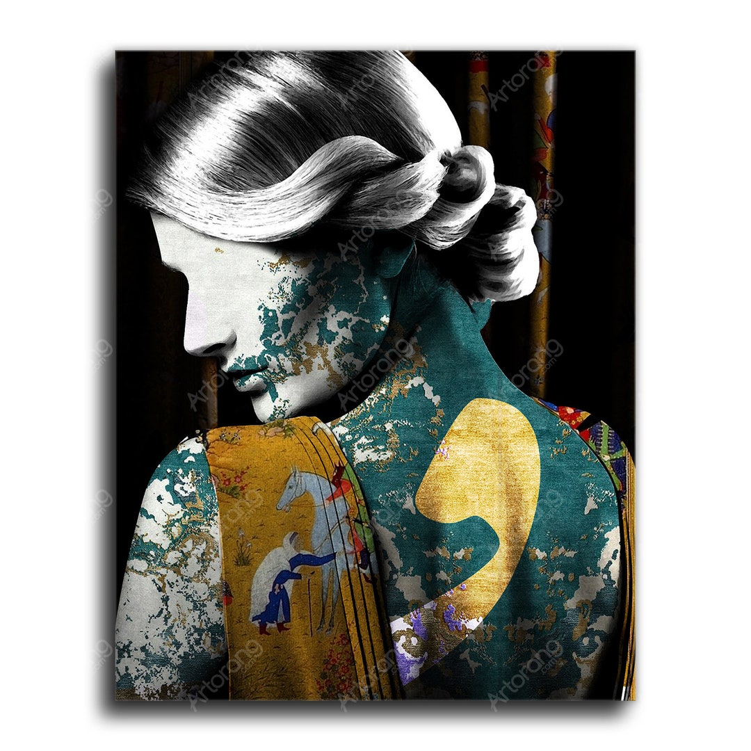 Farsi Calligraphy Body Painting Canvas Art | Persian Calligraphy ...