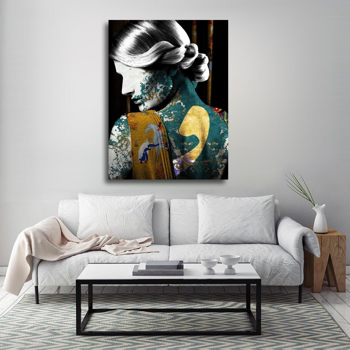 Farsi Calligraphy Body Painting Canvas Art Persian - Etsy Canada