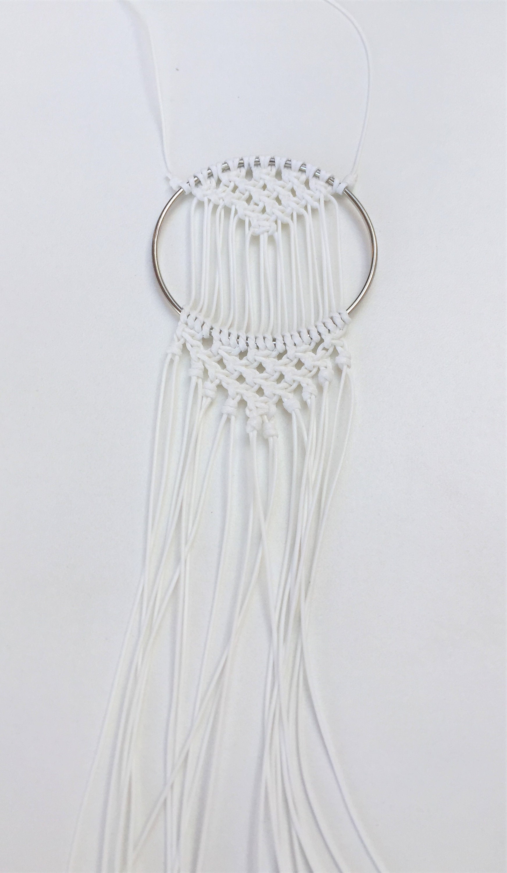 Beautiful White Macrame Necklace / Boho Necklace/ Handmade - Etsy