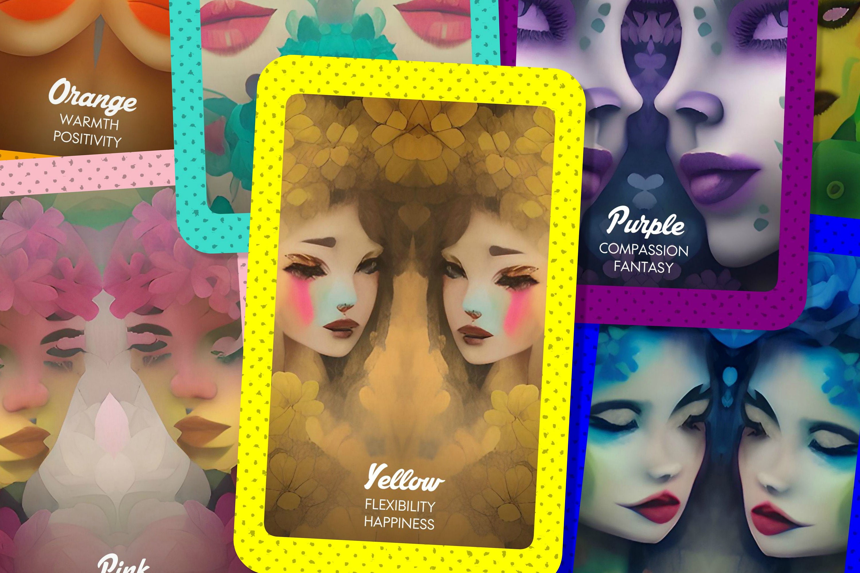 The Power of Colors Positive Vibrant Oracle Color Cards - Etsy