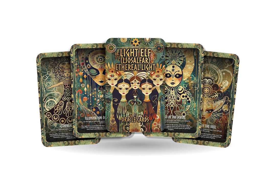 Light Elf (ljósálfar) - Ethereal Light Oracle Cards - A Unique ...