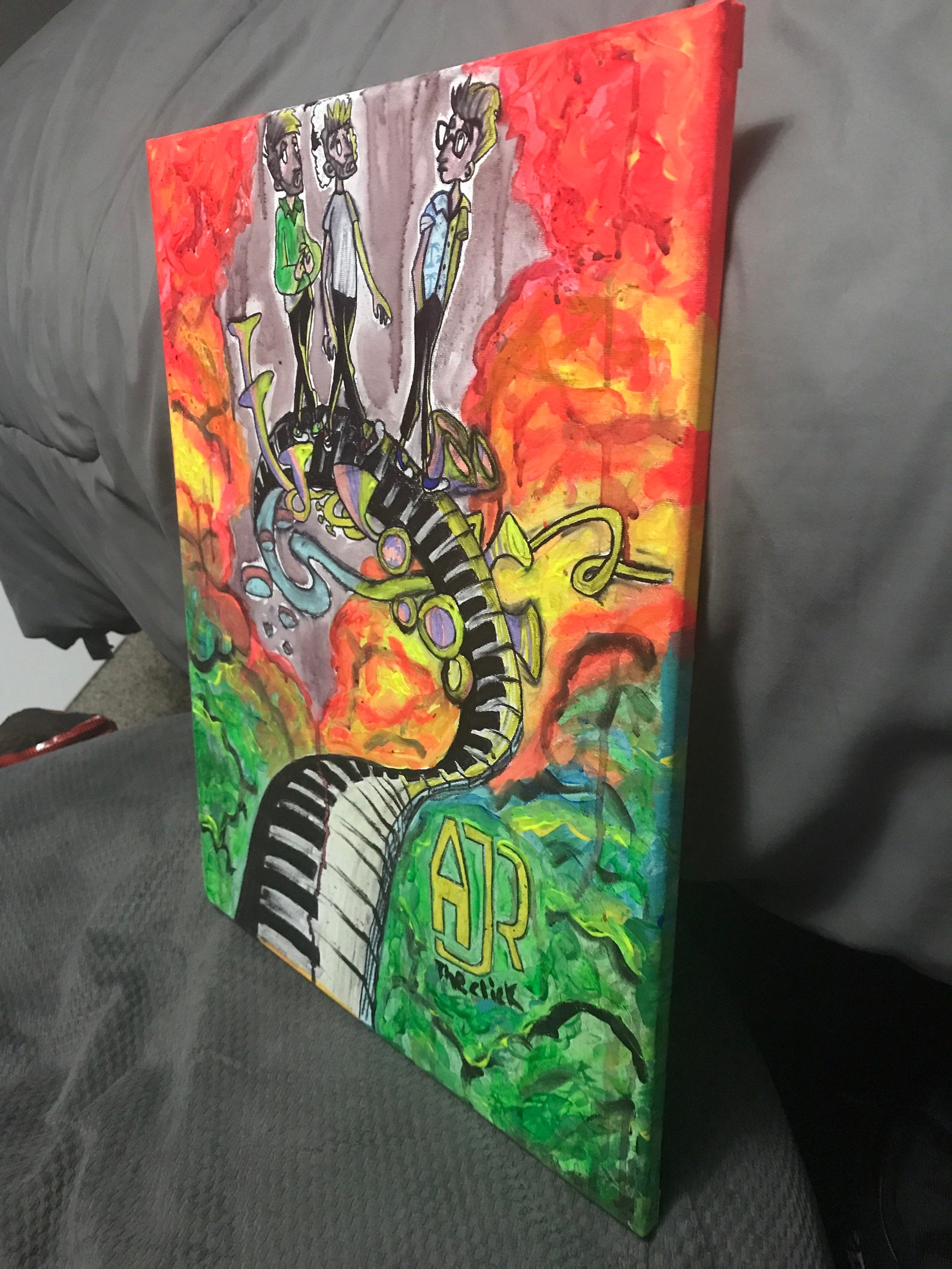 AJR the Click Acrylic and Water Color Painting Drippy - Etsy