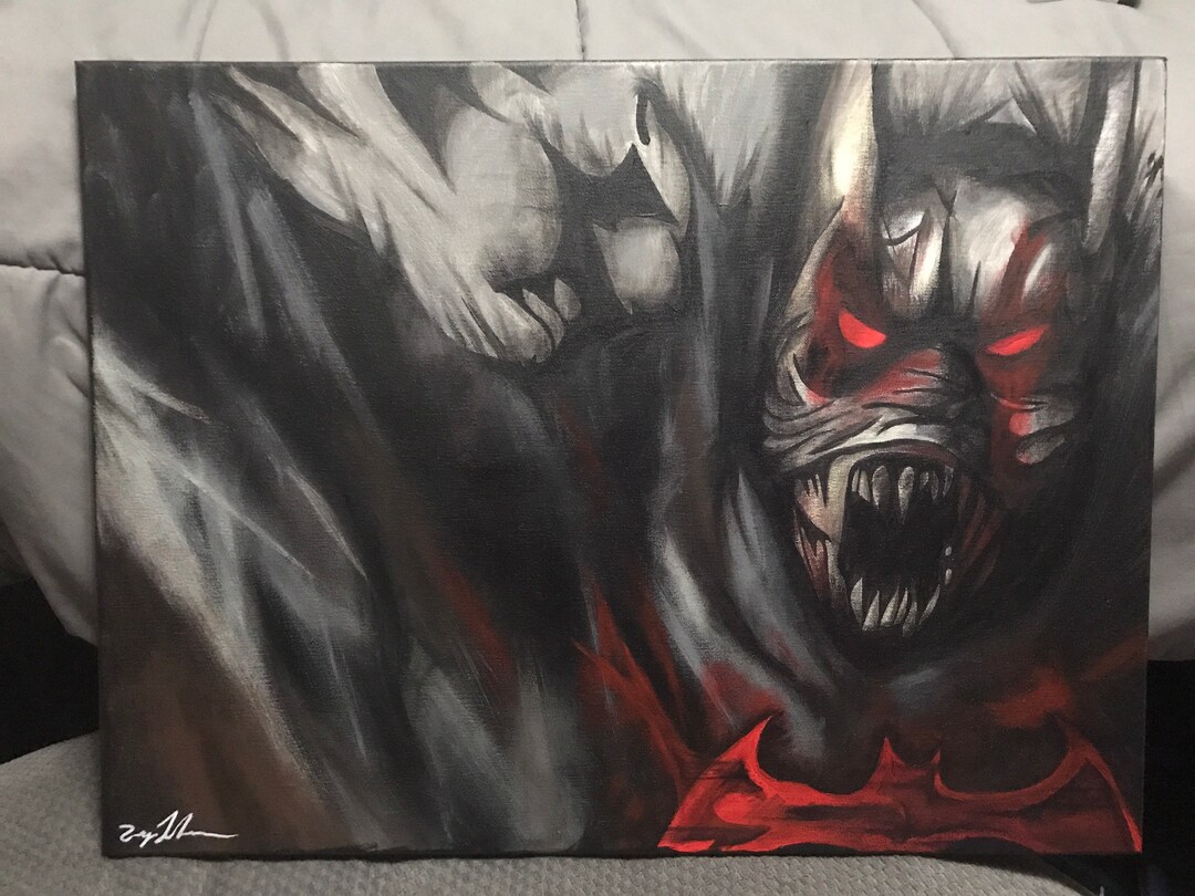 Nightmare Batman Concept Art From Batman Arkham Knight 24x18 Canvas - Etsy